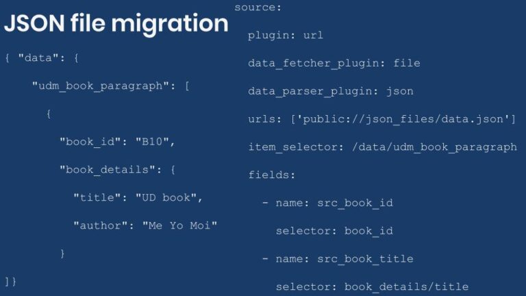 Migrating JSON files into Drupal - Understand Drupal